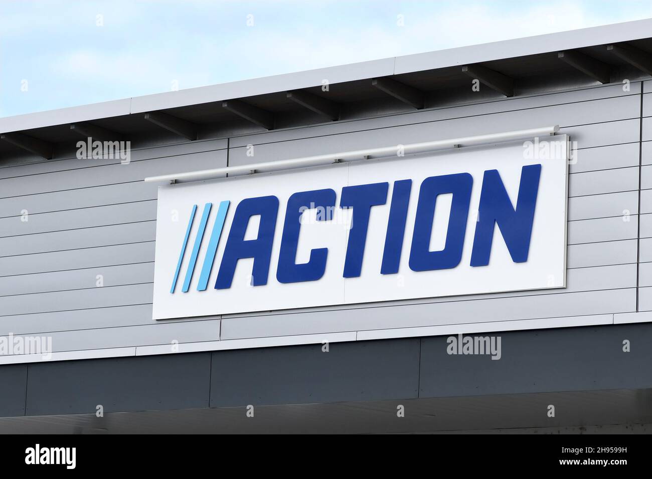 Eppelheim, Germany - October 2021: Action store sign of an originally ...
