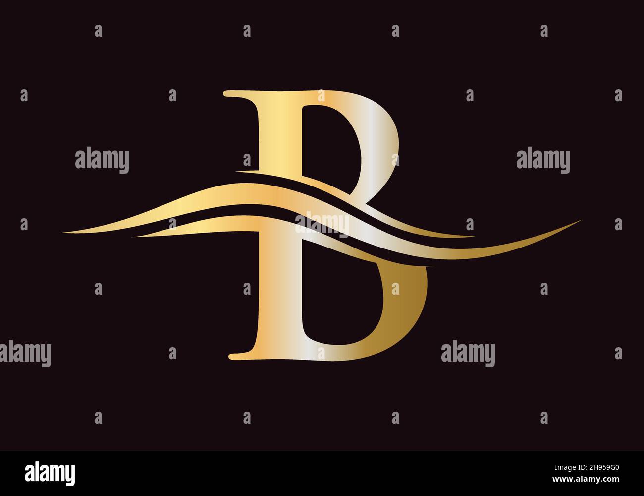 Elegant and stylish B logo design for your company. B letter logo. B ...