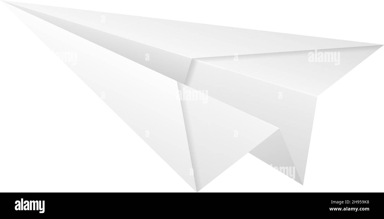 Paper airplane on a white background. Vector illustration Stock Vector ...
