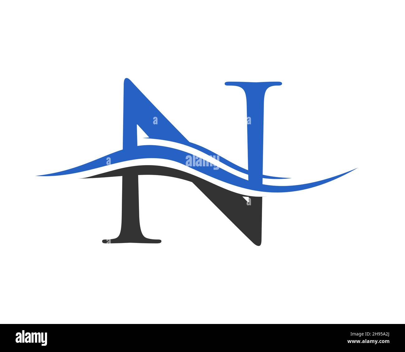 Letter F logo design. Monogram F Logo Design Template. Water Wave N ...