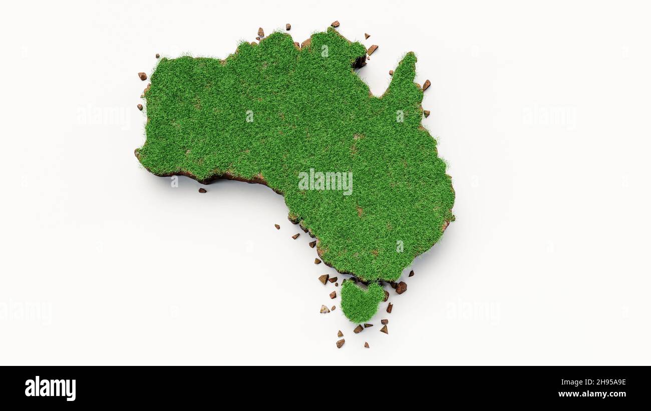 3d illustration of the Australian country Grass and ground texture map ...