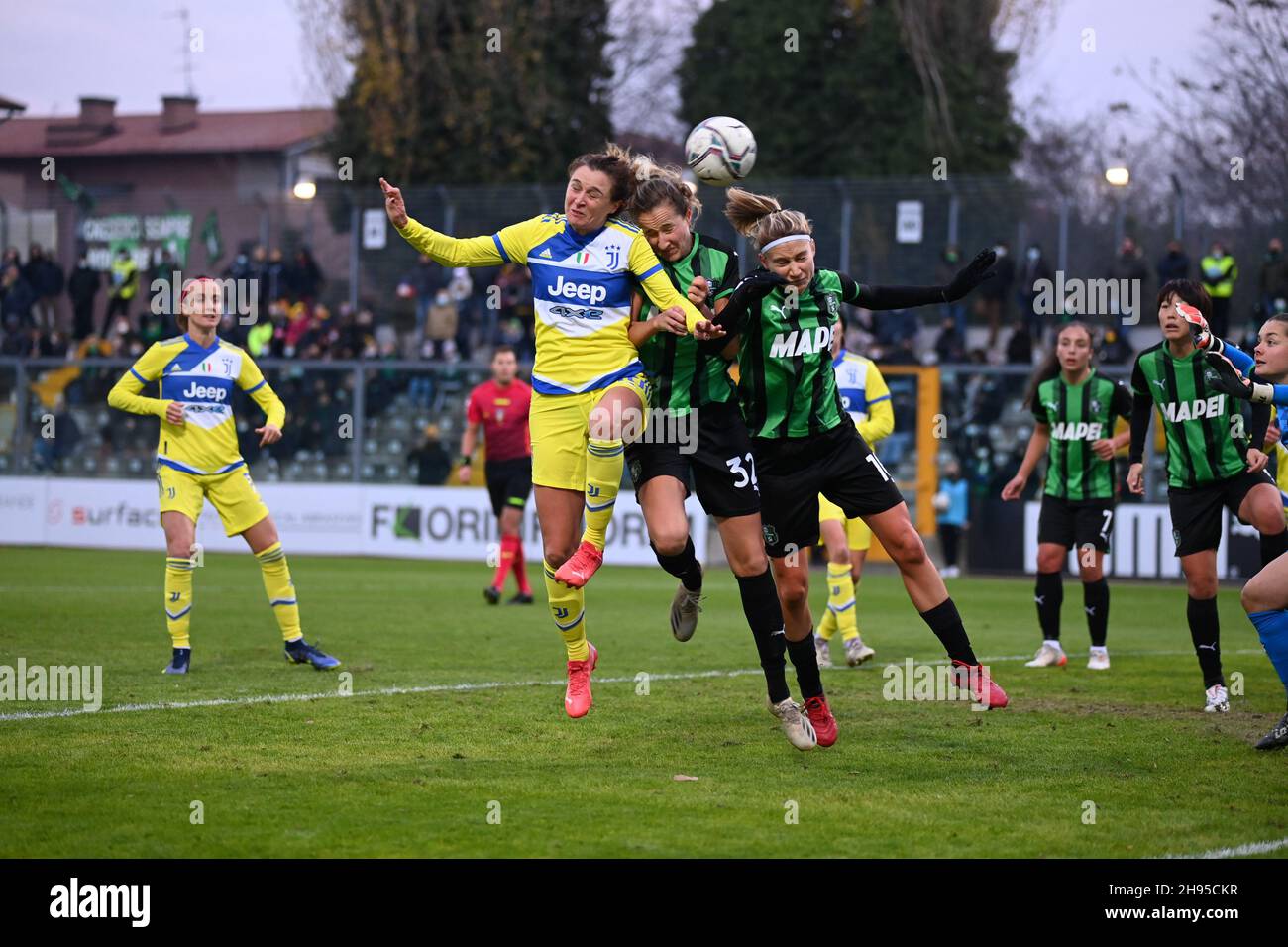 Enzo Ricci stadium, Sassuolo, Italy, December 04, 2021, header of ...
