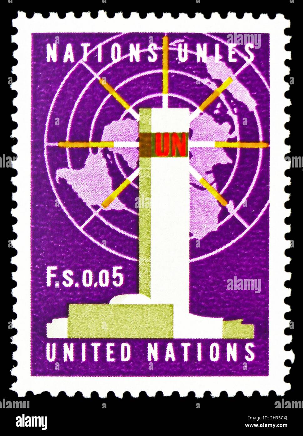 MOSCOW, RUSSIA - OCTOBER 24, 2021: Postage stamp printed in United ...