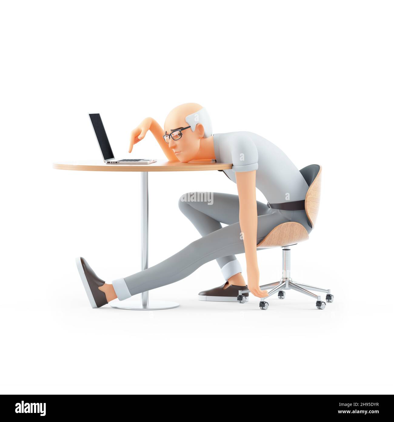 Laptop leaning Cut Out Stock Images & Pictures - Alamy