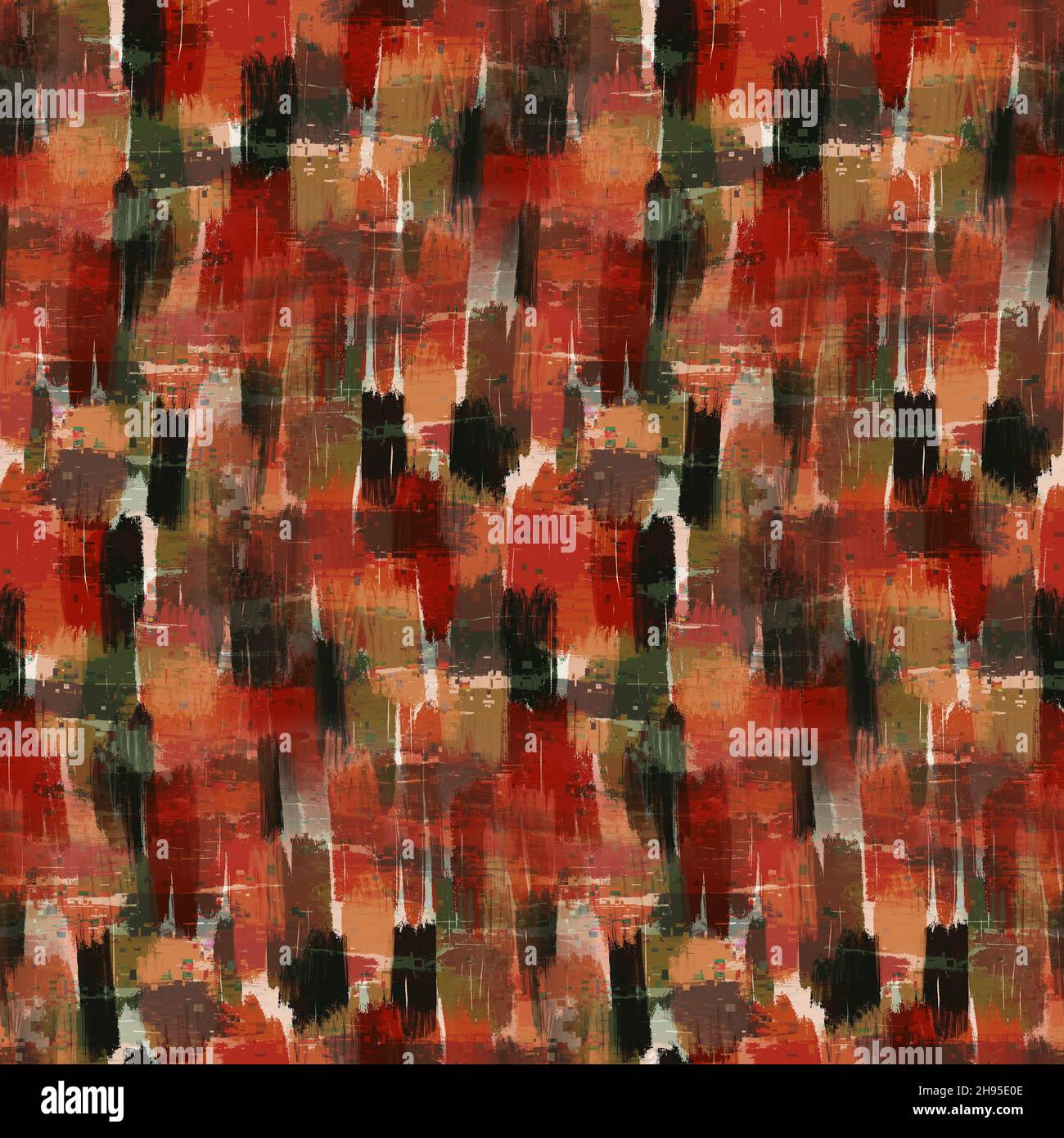 Western marbled mottle seamless raster pattern. Bohemian desert orange ...