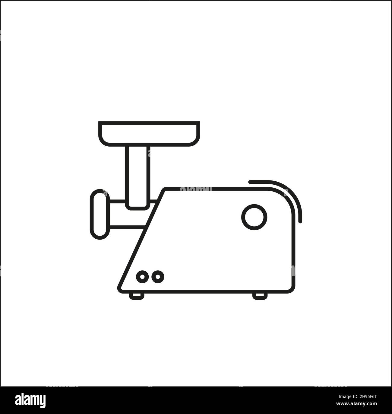 meat grinder line art vector icon on white background eps Stock Vector ...