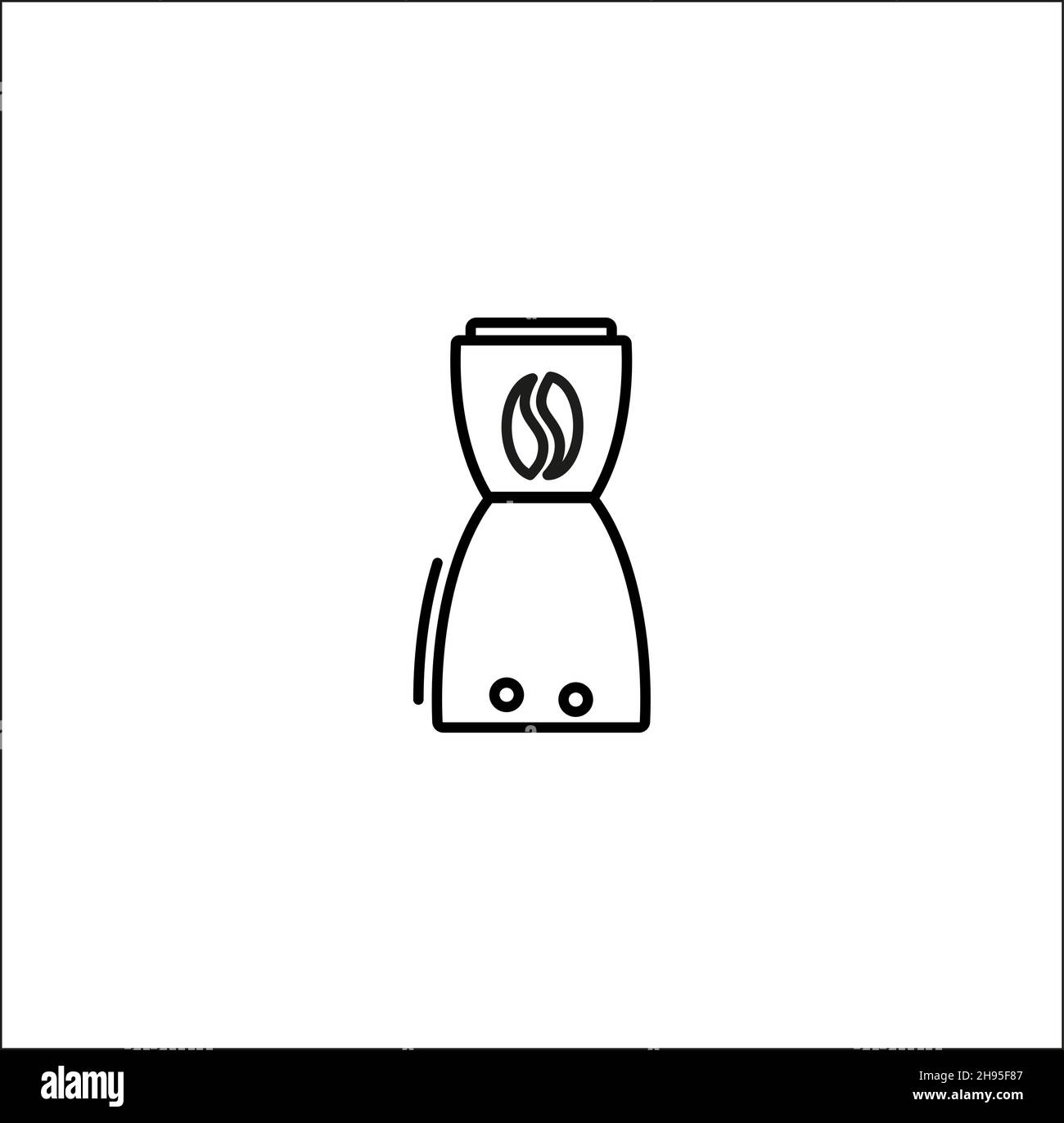 coffee grinder line art vector icon on white background eps Stock ...