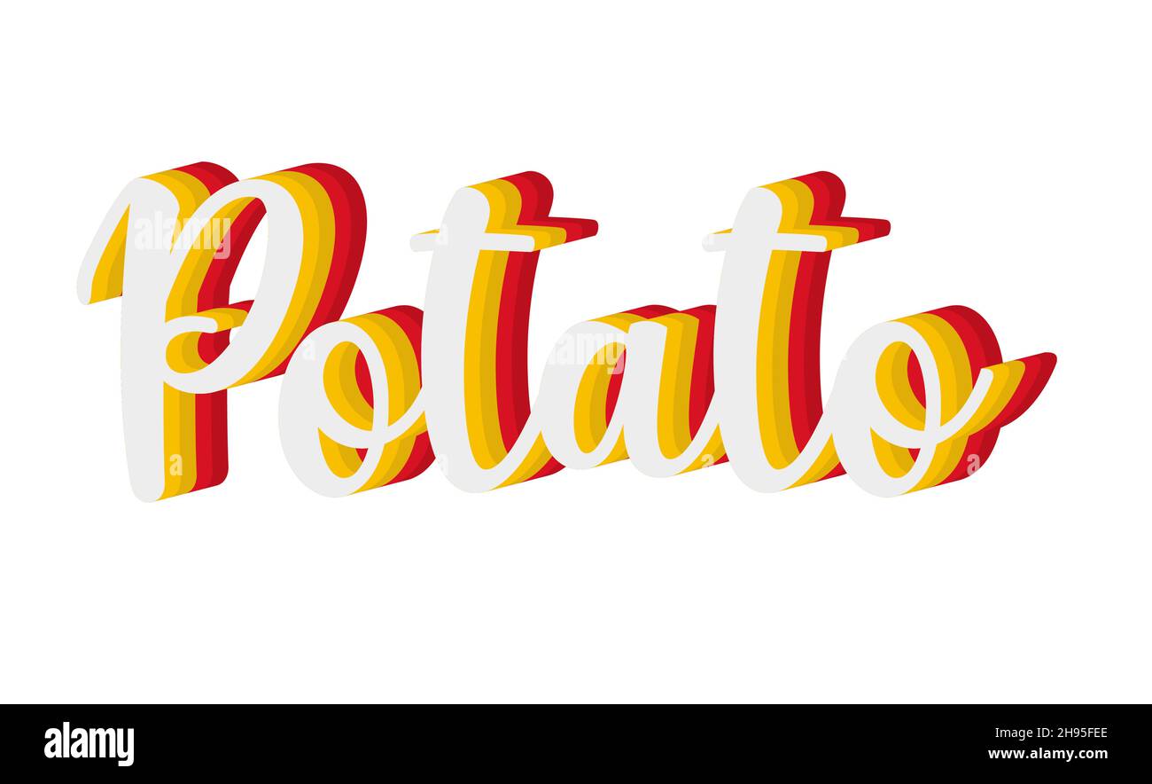 potato banner typography design. Vector illustration. eps Stock Vector ...