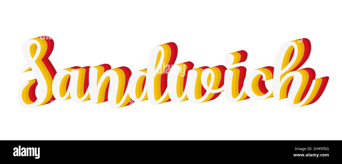 sandwich banner typography design. Vector illustration. eps Stock ...