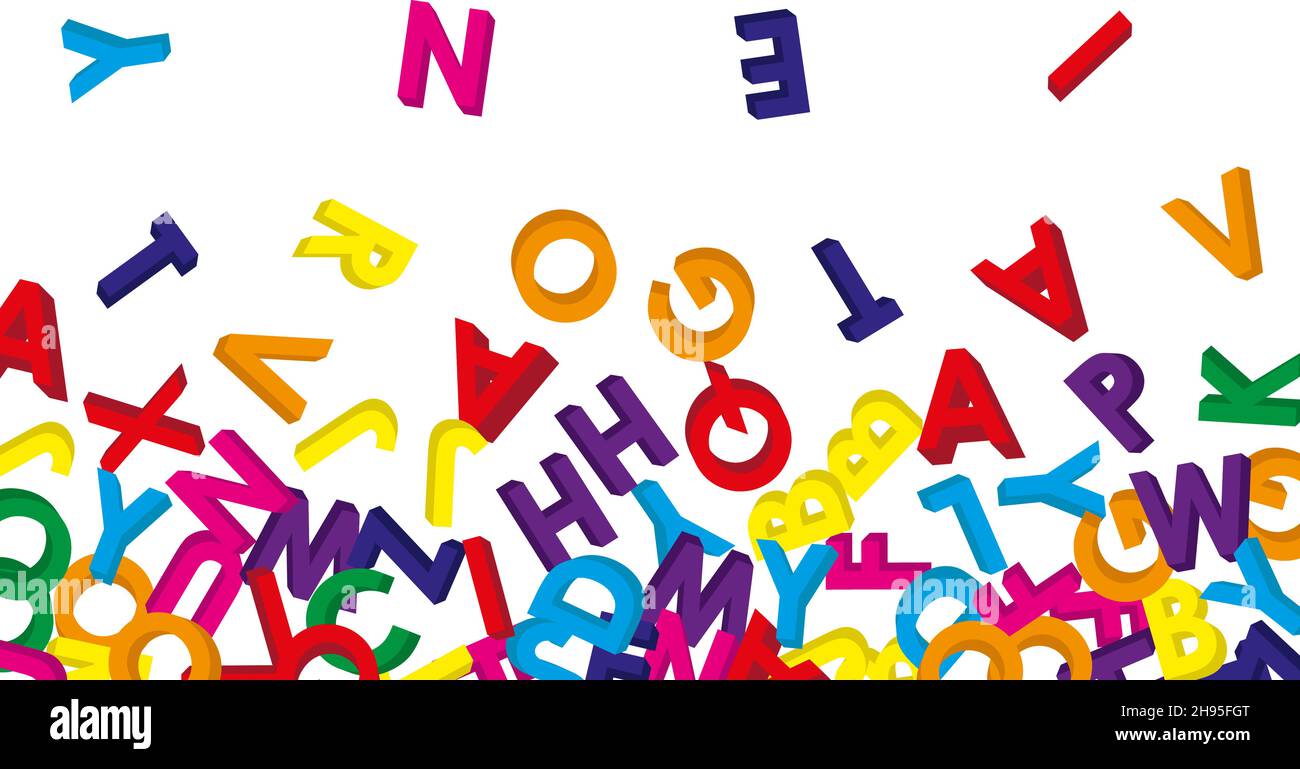 Typography random text letters Stock Vector Images - Alamy