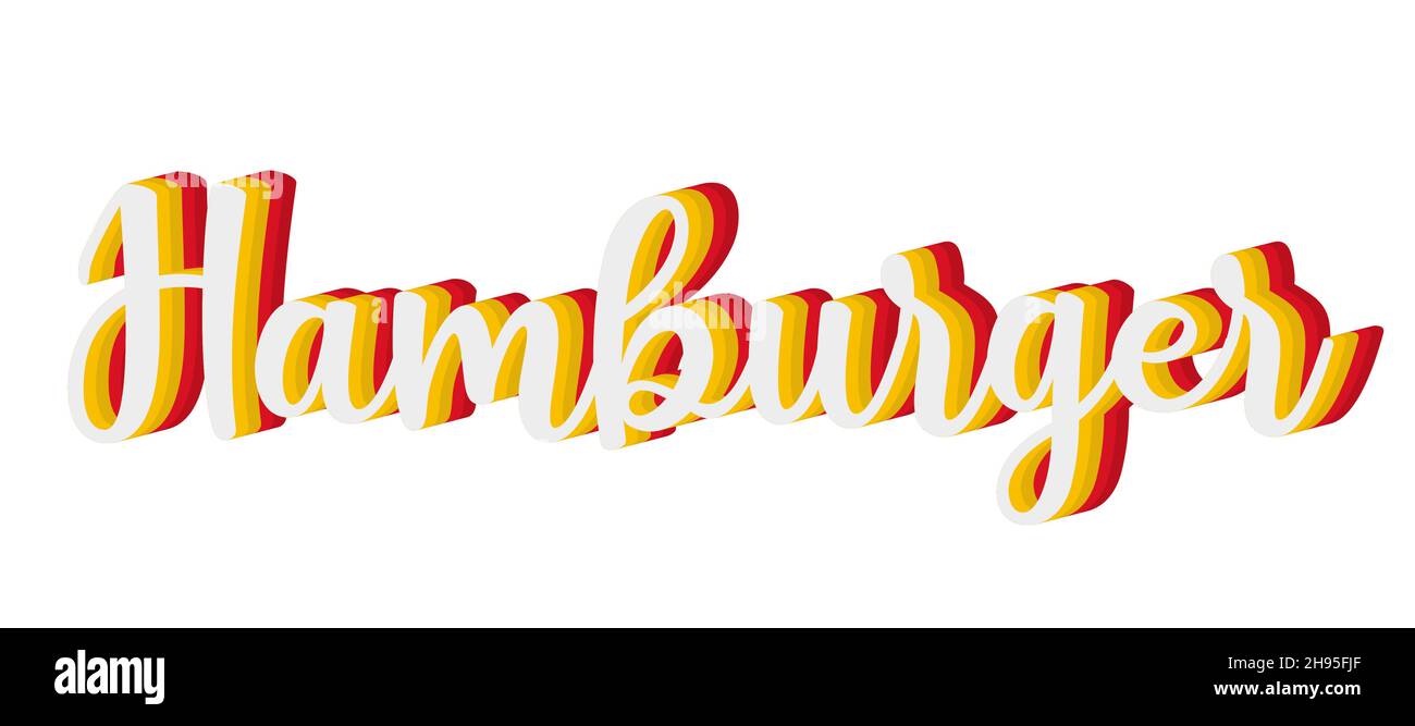 Hamburger banner typography design. Vector illustration. eps Stock ...