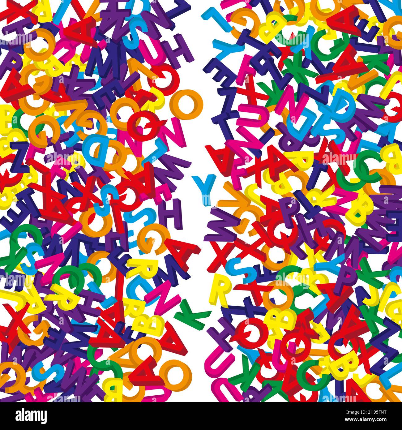 3D COLORED ENGLISH ALPHABETS RANDOMLY SCATTER eps Stock Vector Image ...