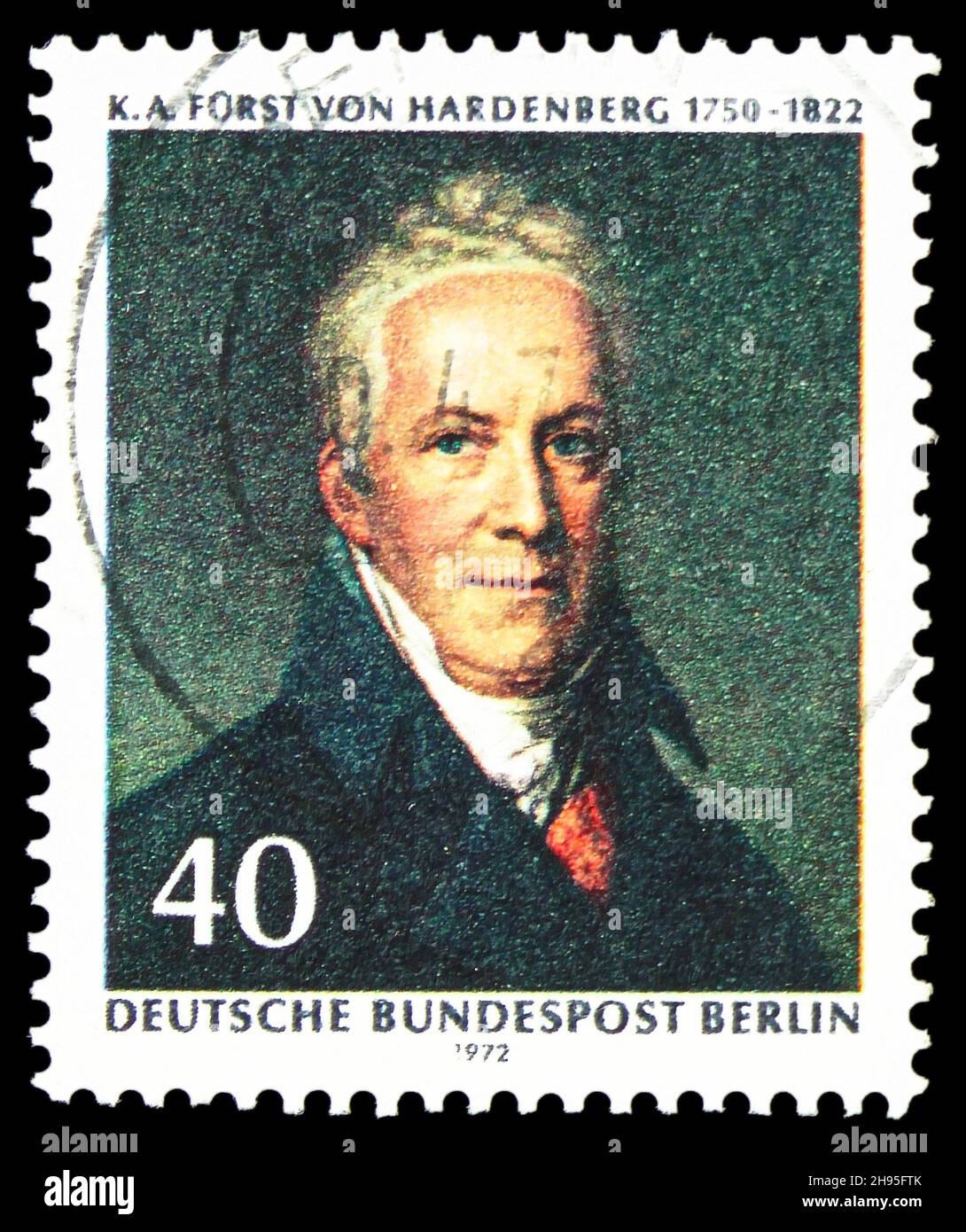 MOSCOW, RUSSIA - OCTOBER 24, 2021: Postage stamp printed in Germany ...