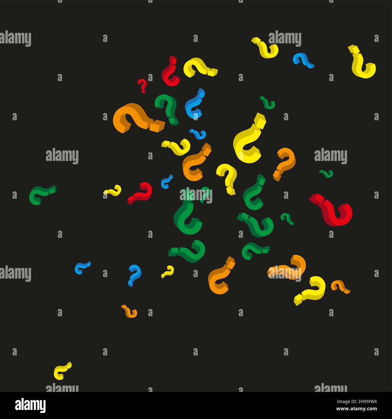 Vector random 3d question mark background Stock Vector Image & Art - Alamy