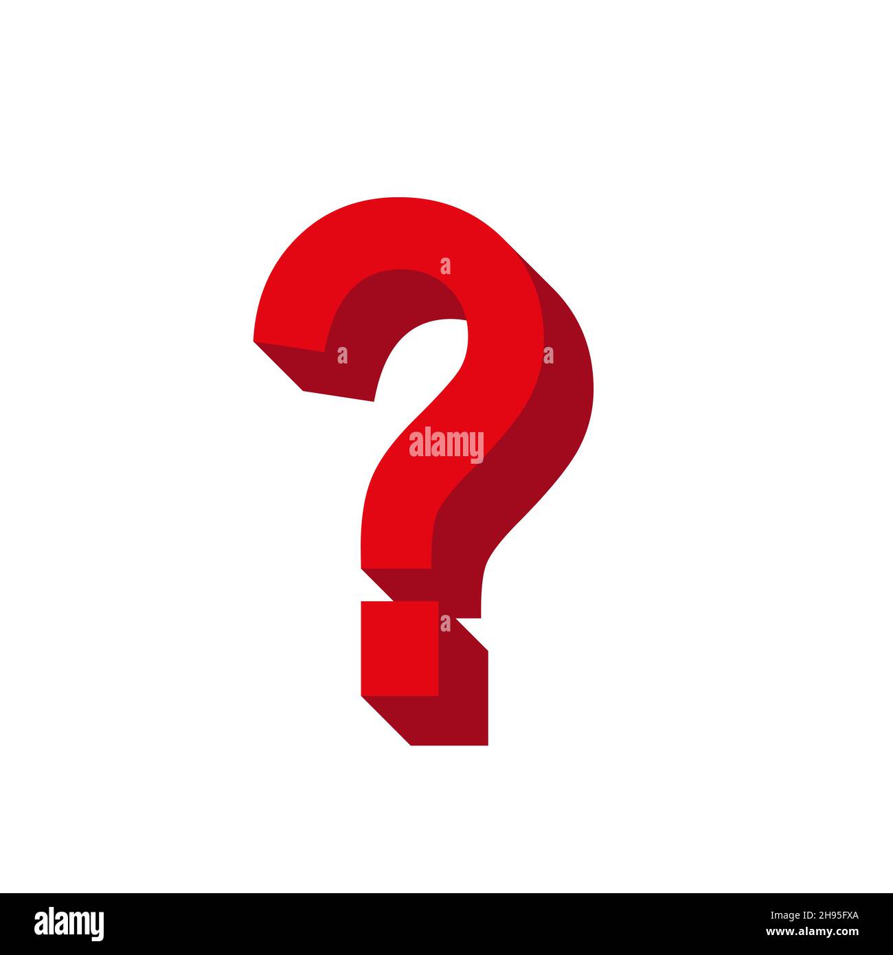 Vector 3d question mark icon on white background eps Stock Vector Image ...