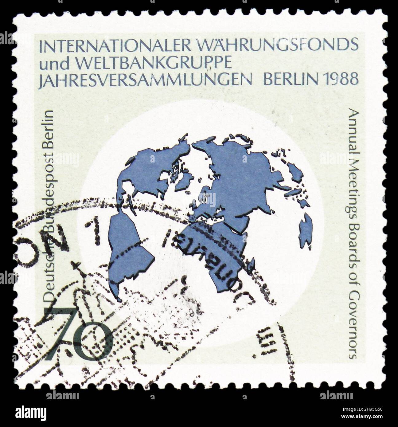 MOSCOW, RUSSIA - OCTOBER 24, 2021: Postage stamp printed in Germany ...