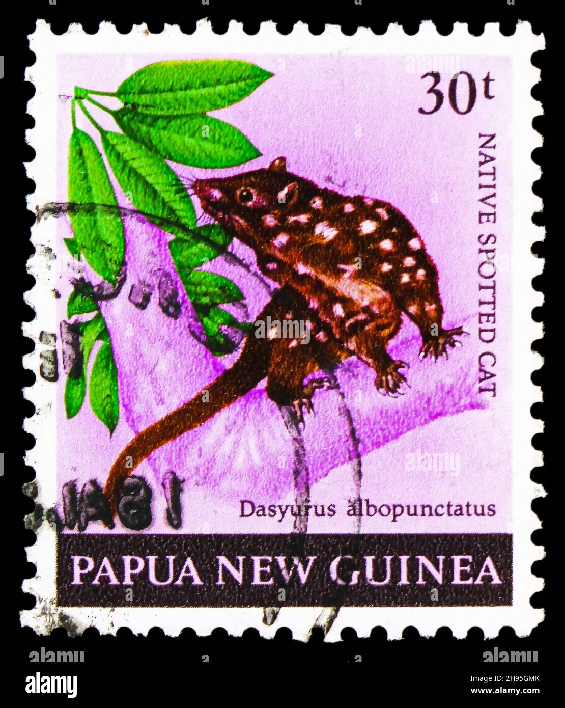 MOSCOW, RUSSIA - OCTOBER 24, 2021: Postage stamp printed in Papua New ...