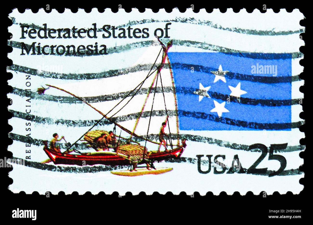 MOSCOW, RUSSIA - OCTOBER 24, 2021: Postage stamp printed in USA shows ...