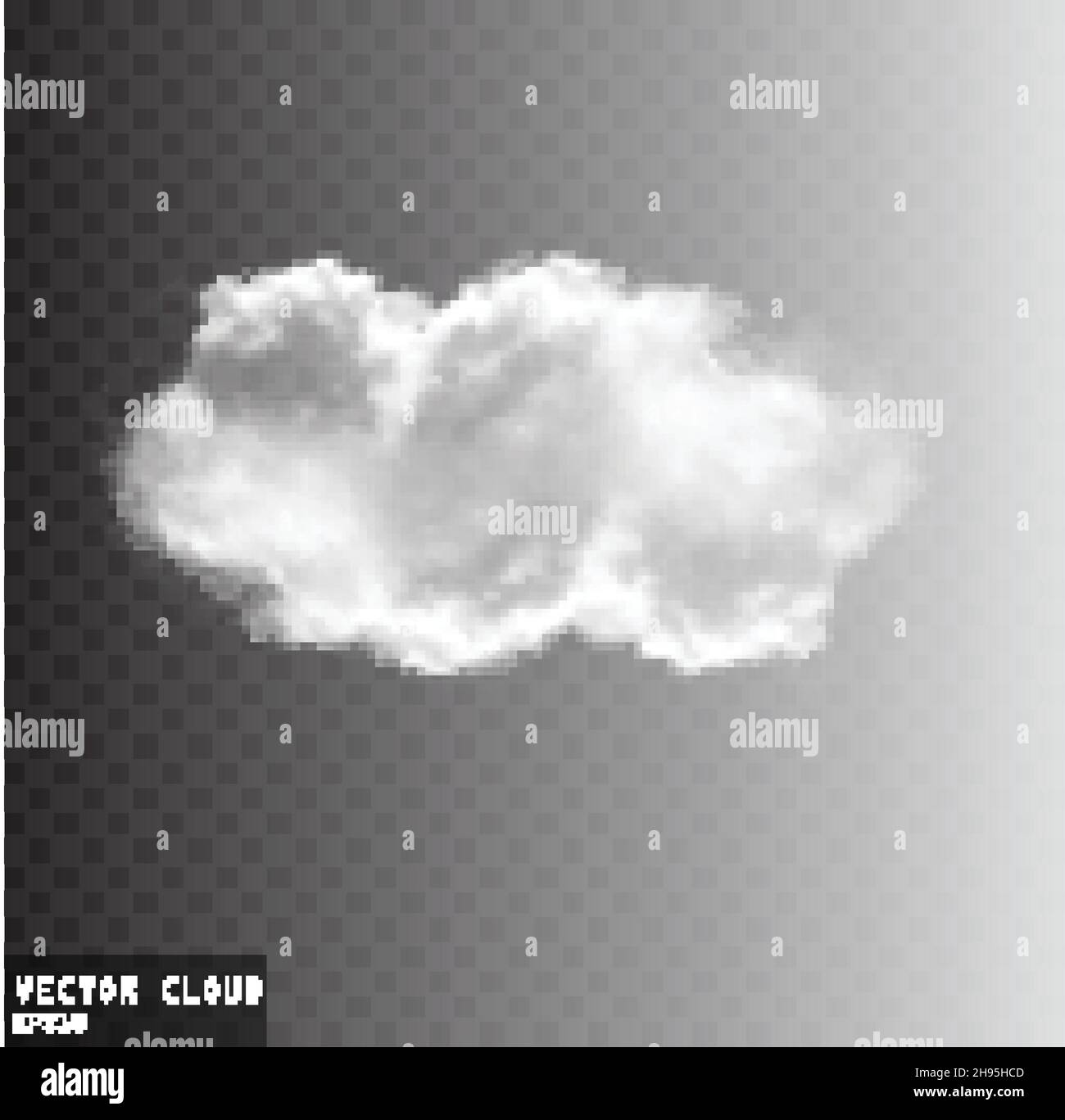 Cloud vector illustration, single vector cloud isolated over ...