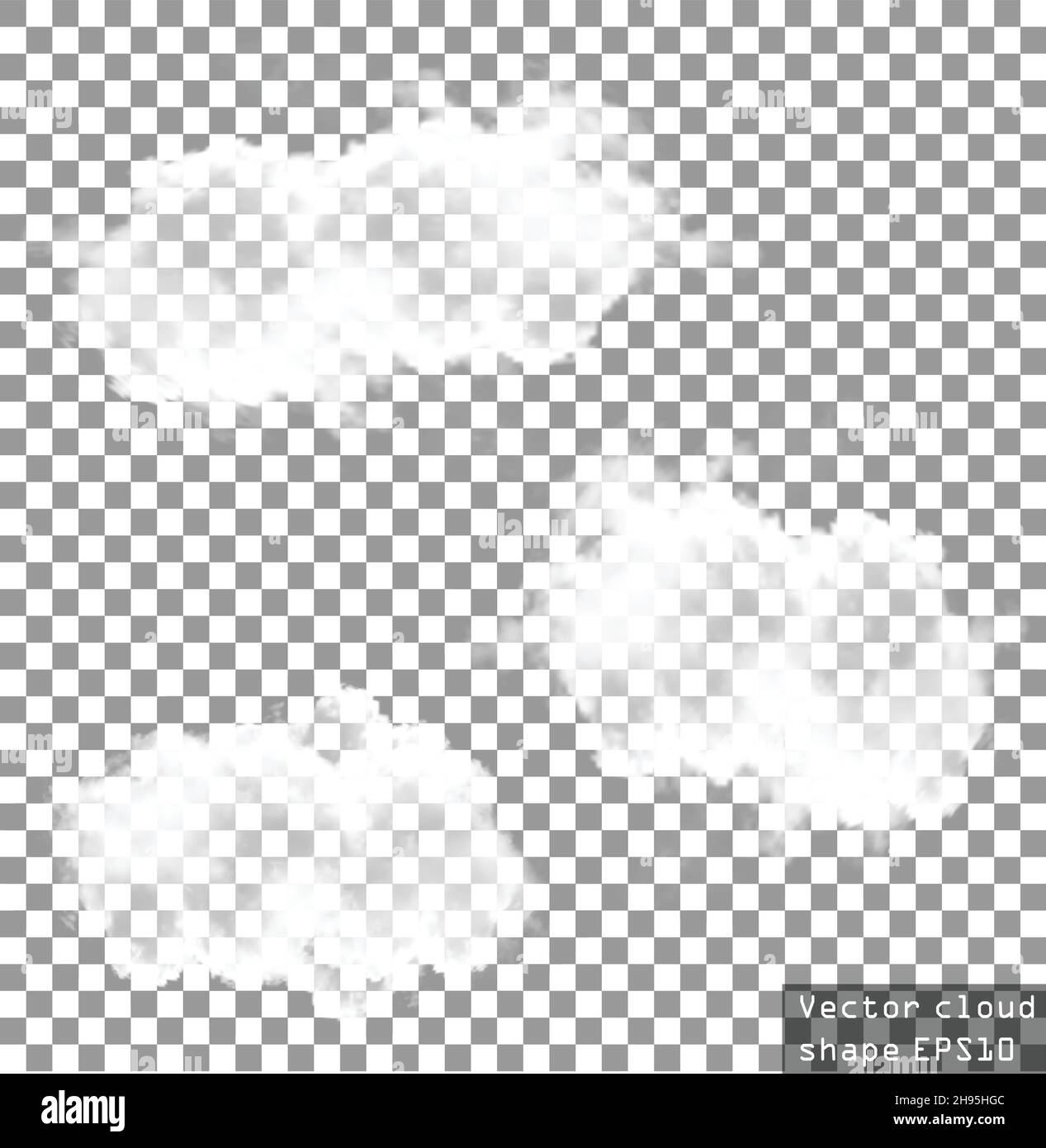 Realistic clouds vector set isolated over transparent background ...