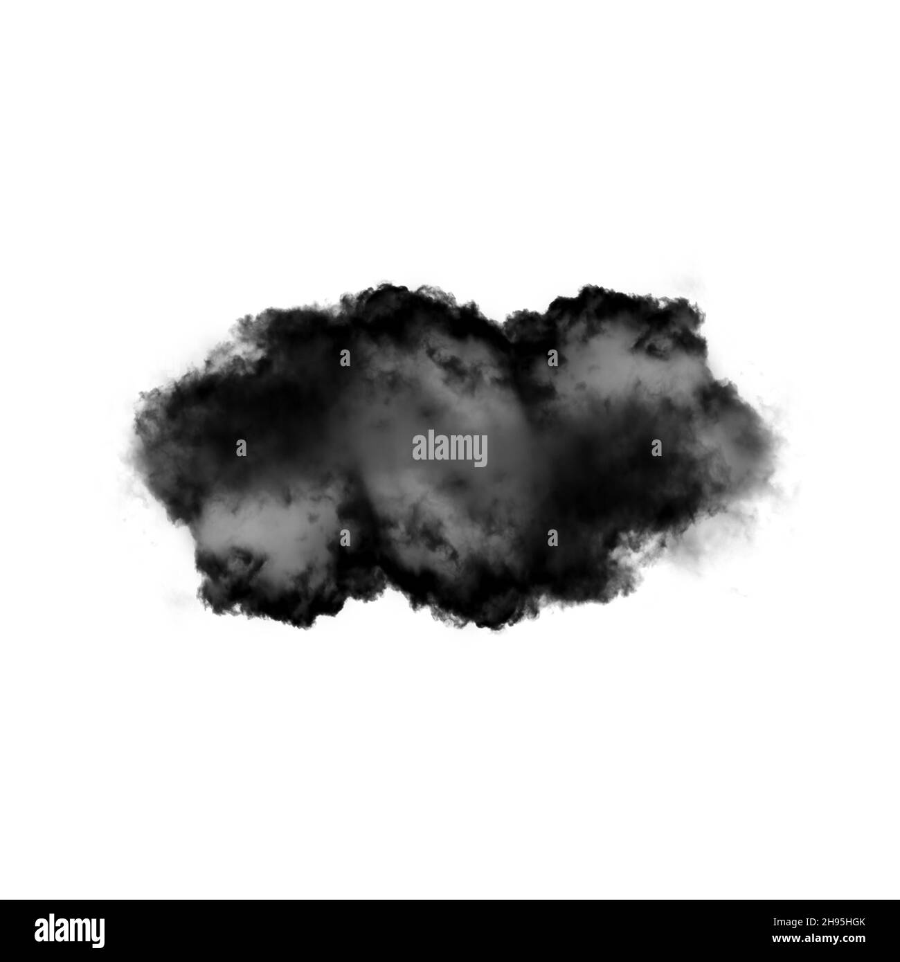 Black cloud of smoke isolated over white background 3D illustration ...