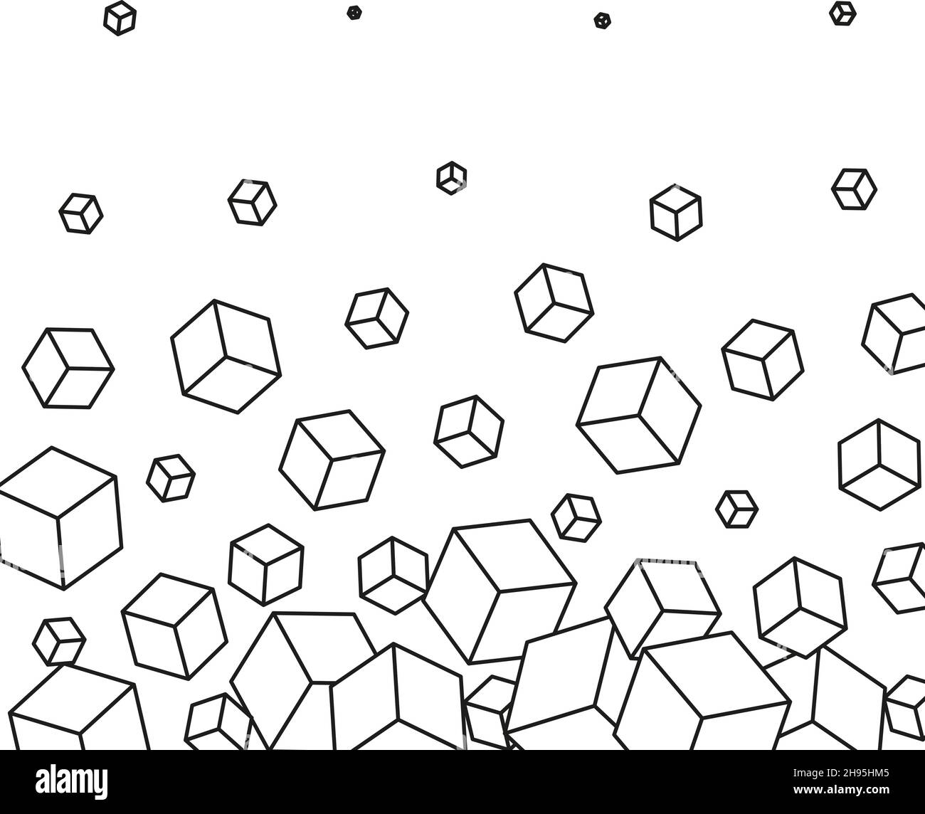 Vector abstract background with cube cell. Modern technology ...