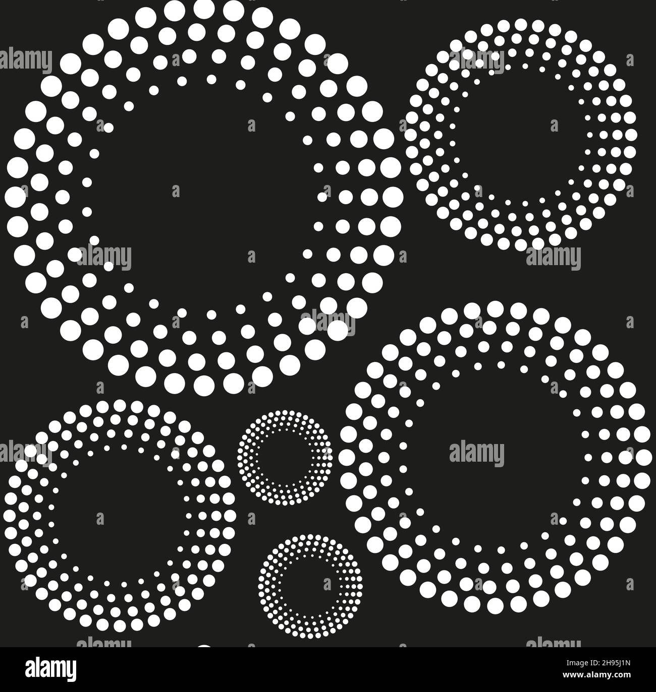 Geometric seamless pattern with circles, stripes, dots. Pattern for ...