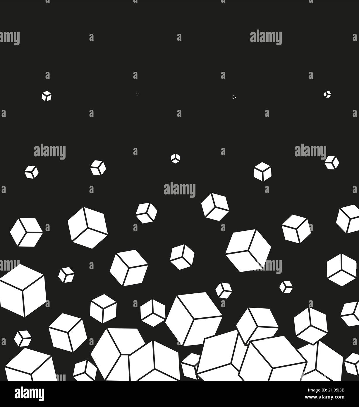 Vector abstract background with cube cell. Modern technology ...