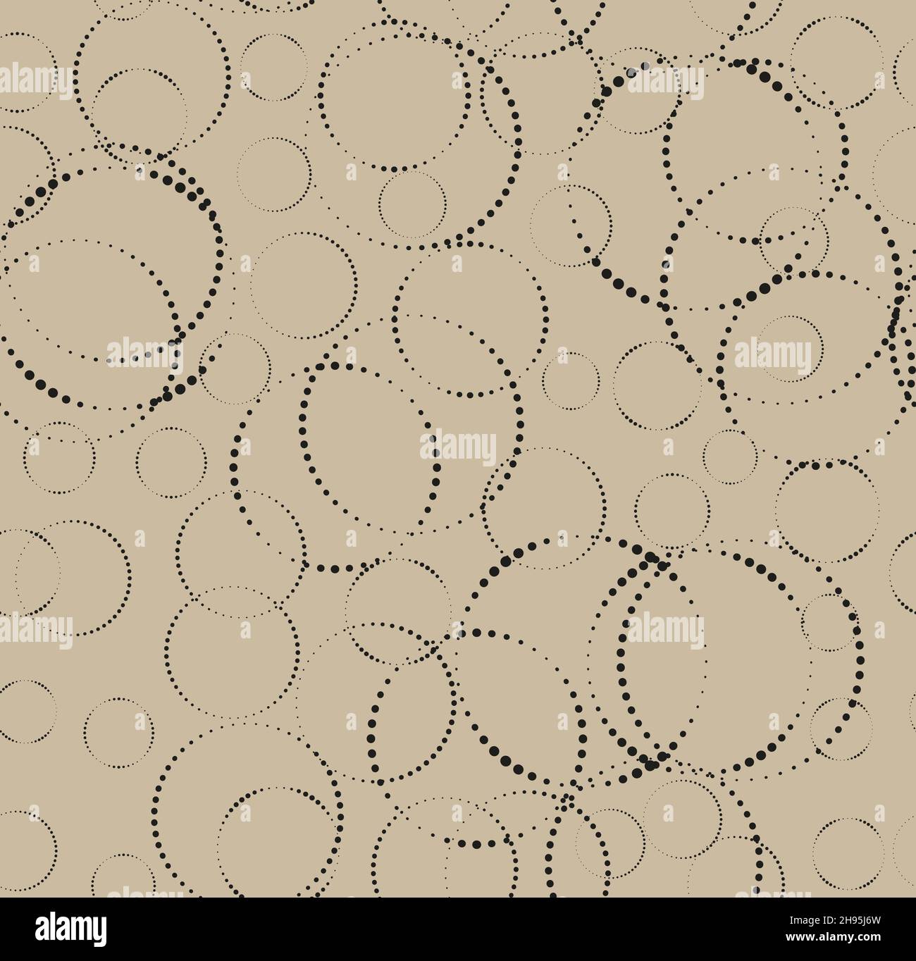 Geometric seamless pattern with circles, stripes, dots. Pattern for ...