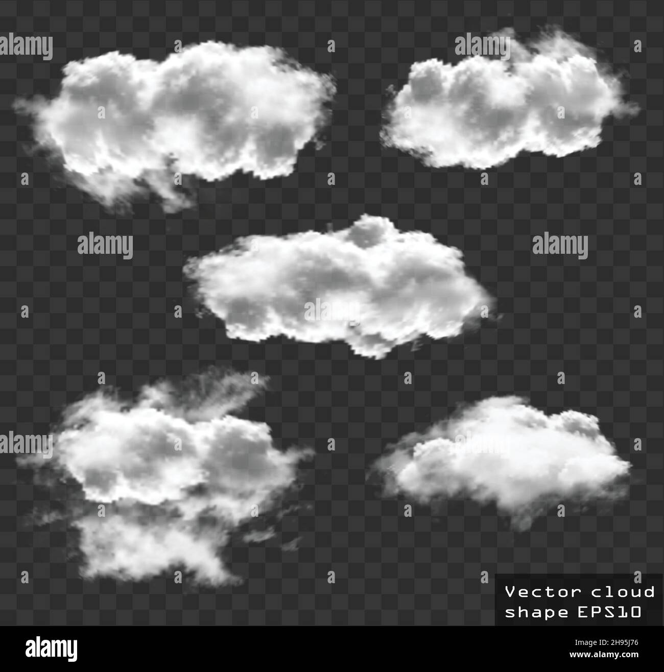 Realistic Clouds Vector
