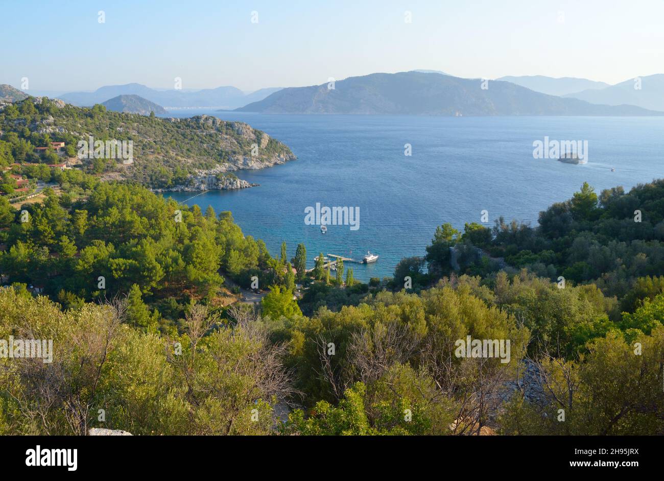 Beautiful Bay view near Amos Ancient City in Marmaris. Near Turunch ...