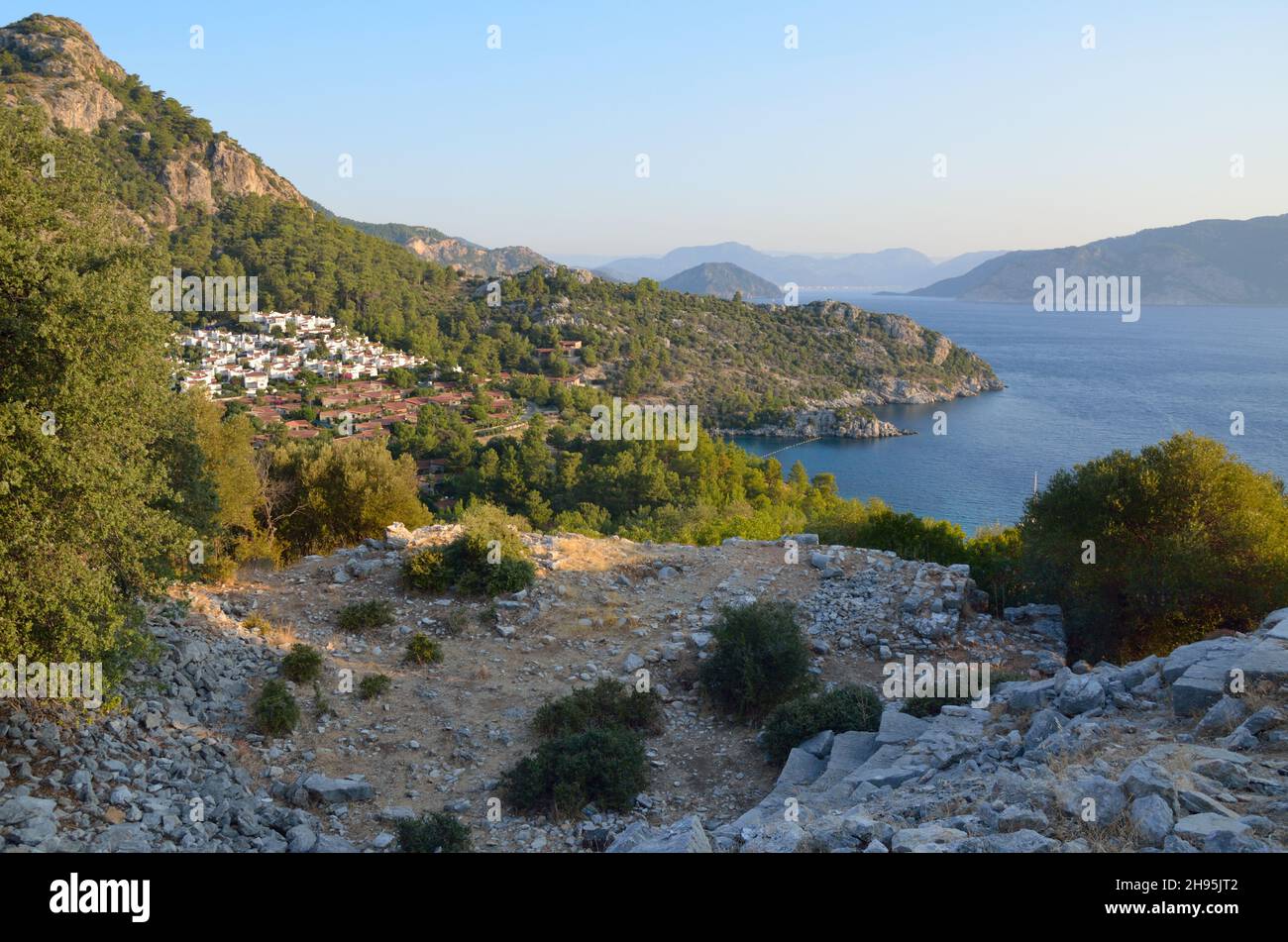 Beautiful Bay view near Amos Ancient City in Marmaris. Near Turunch ...