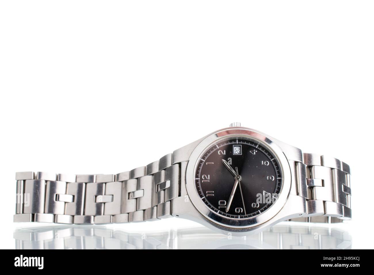One wrist men's watch, close-up, isolated on white Stock Photo - Alamy