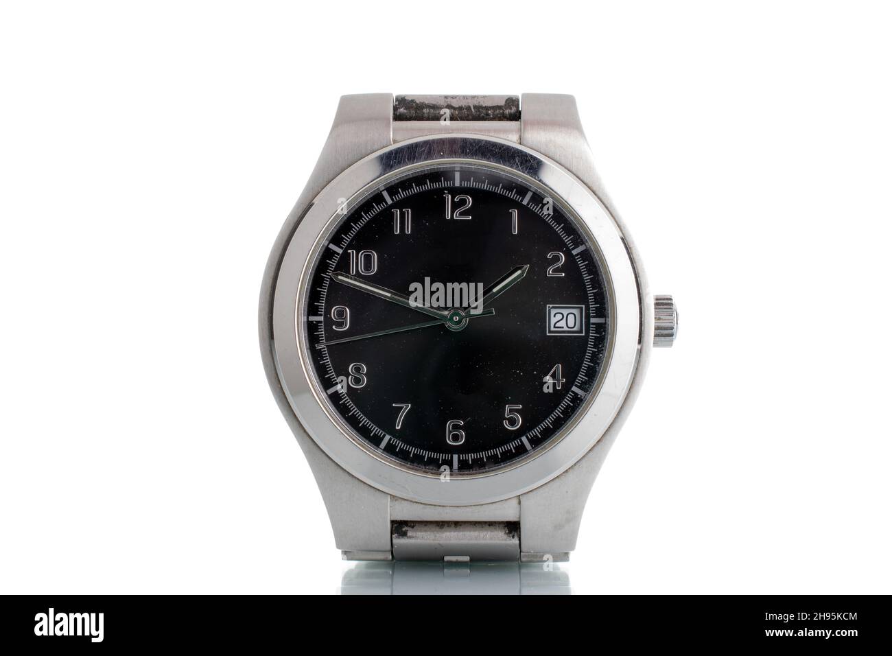 One wrist men's watch, close-up, isolated on white Stock Photo - Alamy