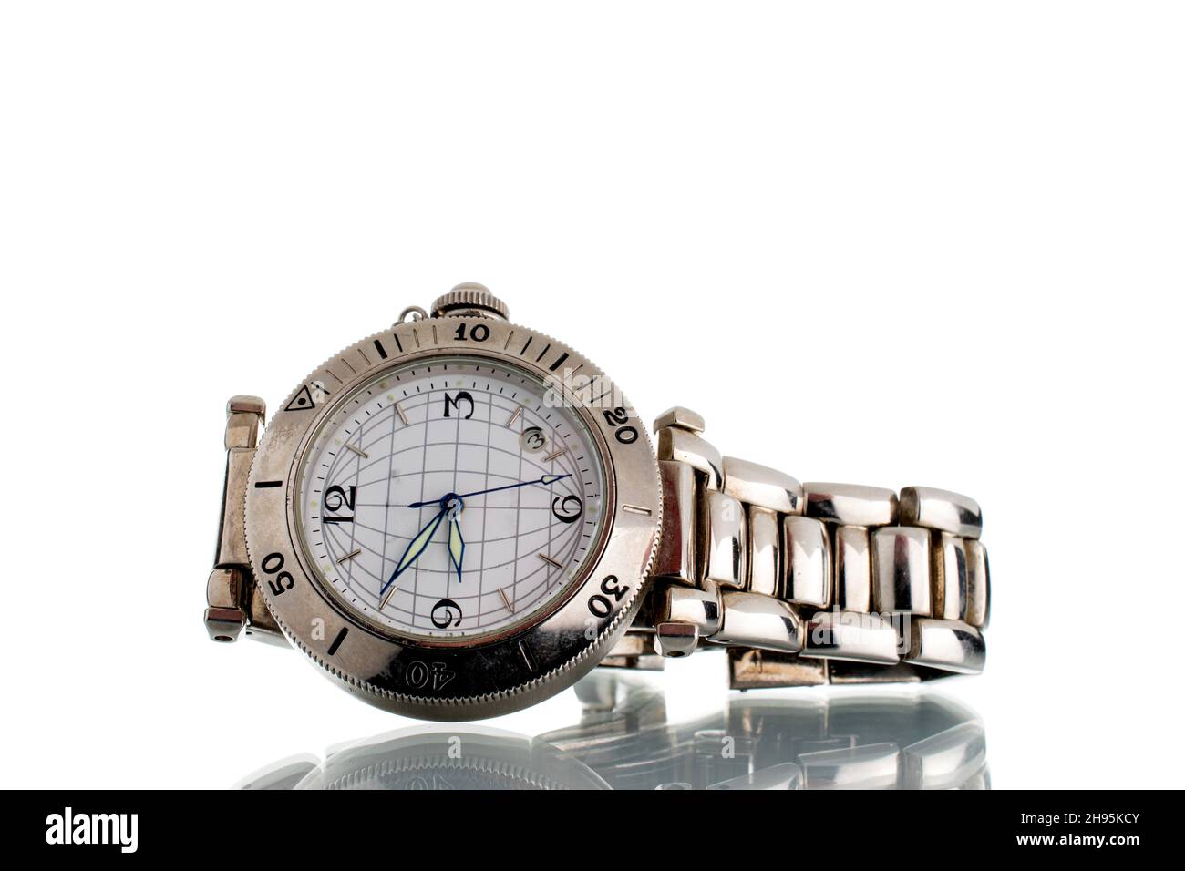 One wrist men's watch, close-up, isolated on white Stock Photo - Alamy