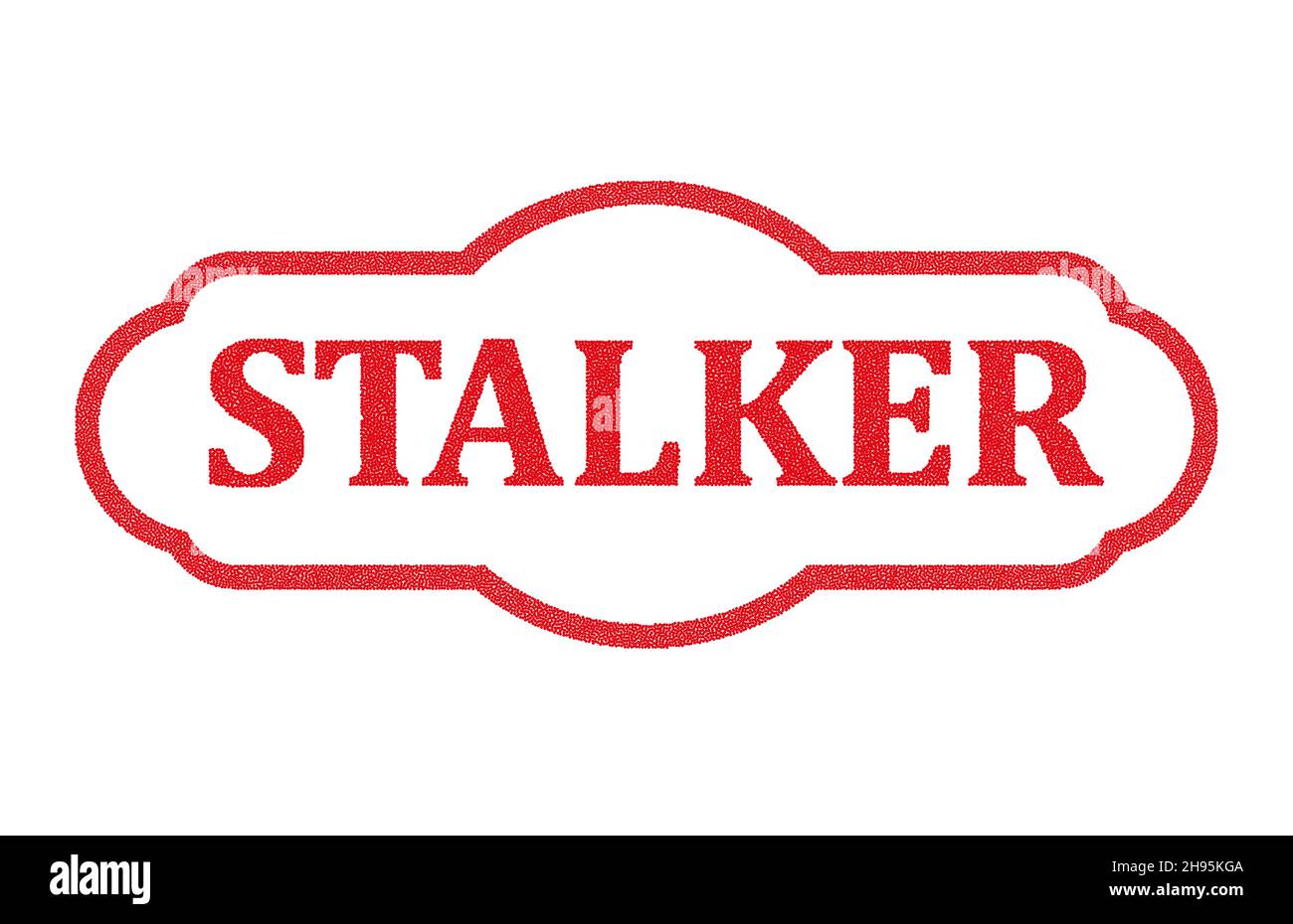 Illustration of stalker text buffered on white background Stock Vector ...