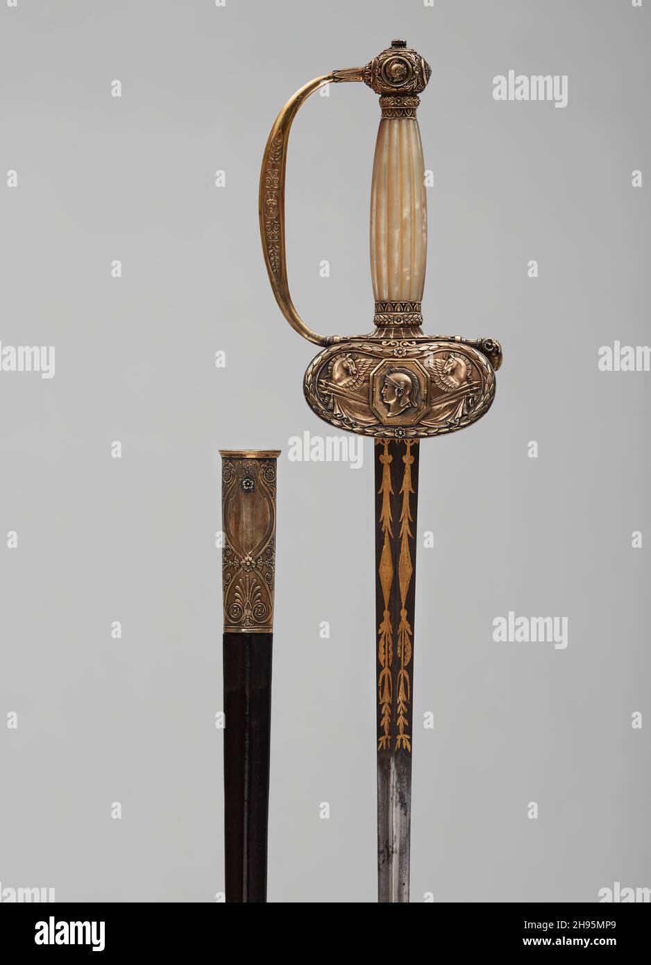 Court Sword and Scabbard, Paris, c. 1810 Stock Photo - Alamy