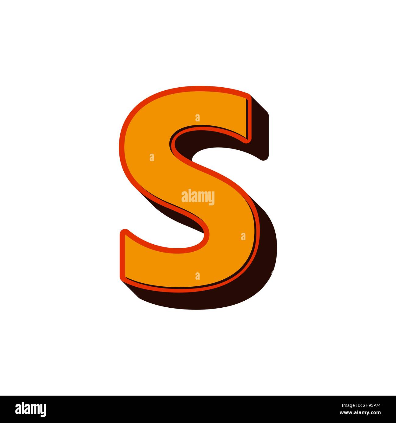 Vector Retro 3D Font with shadow LETTER Stock Vector Image & Art - Alamy