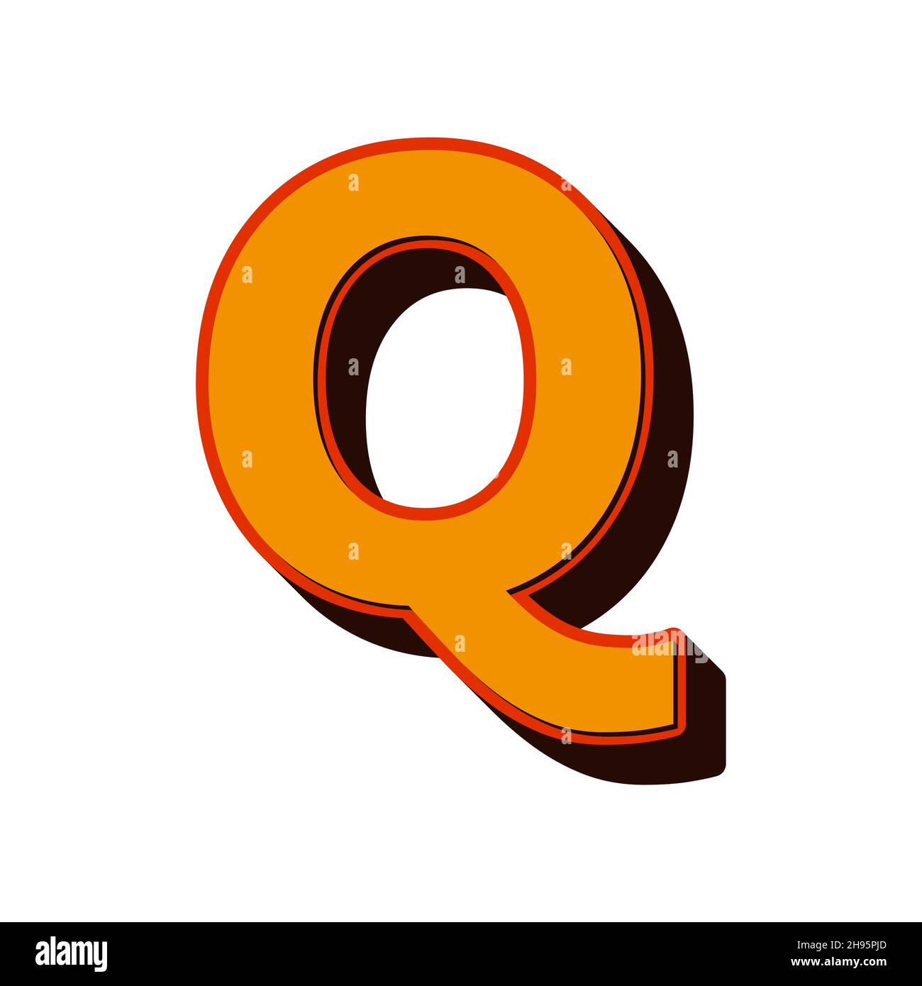 Vector Retro 3D Font with shadow LETTER Stock Vector Image & Art - Alamy