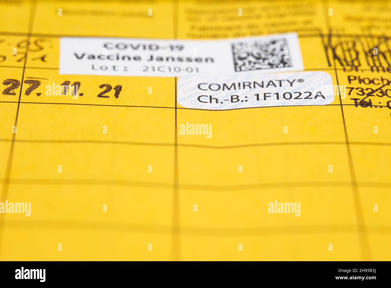 Stuttgart, Germany - December - 04, 2021: Booster vaccination against ...