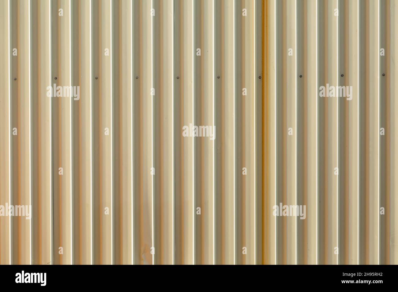 Wall made of profiled metal sheet that can be use as a background Stock ...