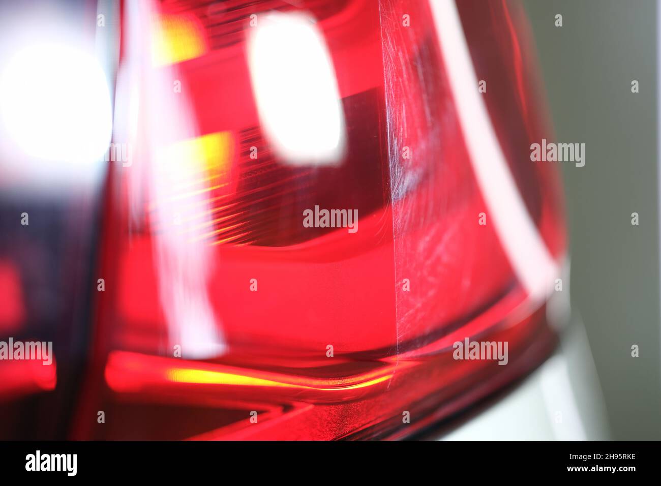 Bright red headlight of a car, close up. Headlamp Stock Photo - Alamy