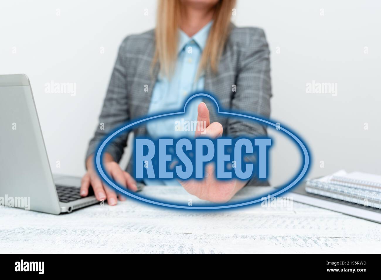 Handwriting text Respect. Concept meaning Feeling of deep admiration ...