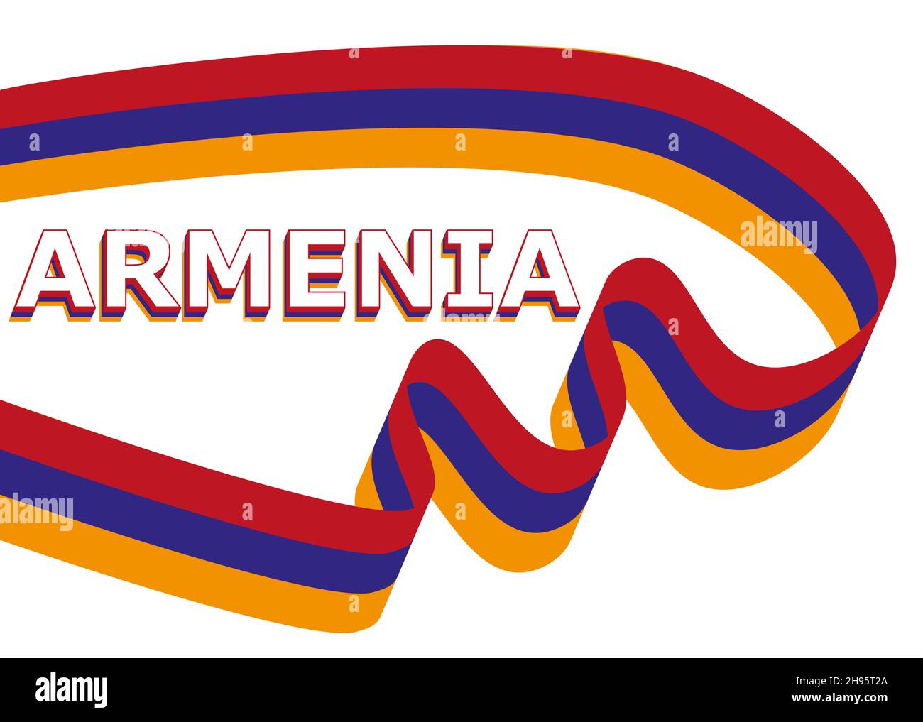 Vector flag ribbon Armenia. Template for Independence Day poster design ...