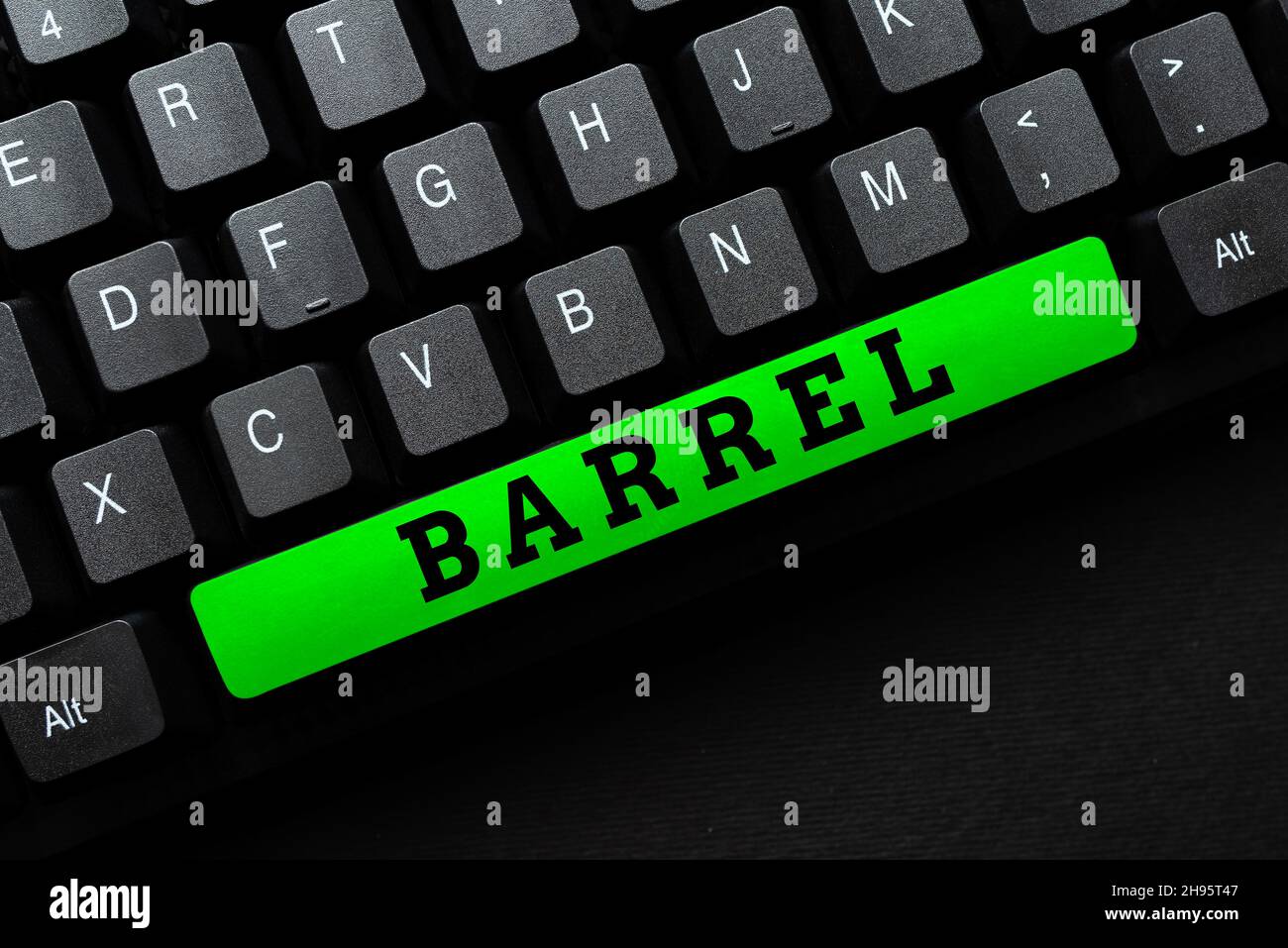 Text showing inspiration Barrel. Word Written on cylindrical container ...
