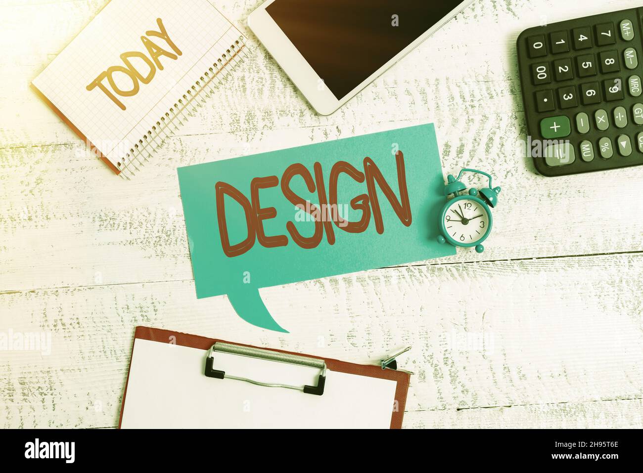 Hand writing sign Design. Business overview plan drawing produced to ...