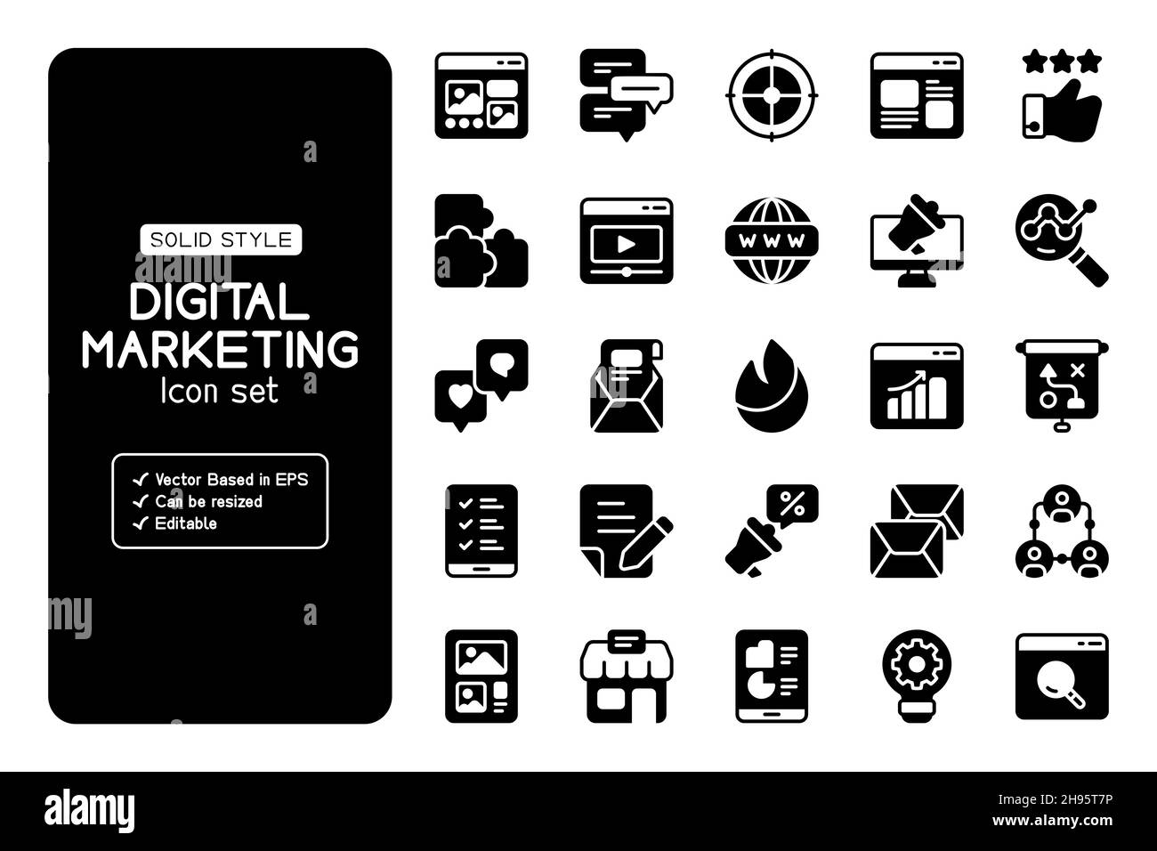 Set of digital marketing icons and it vector based. It may be used in ...