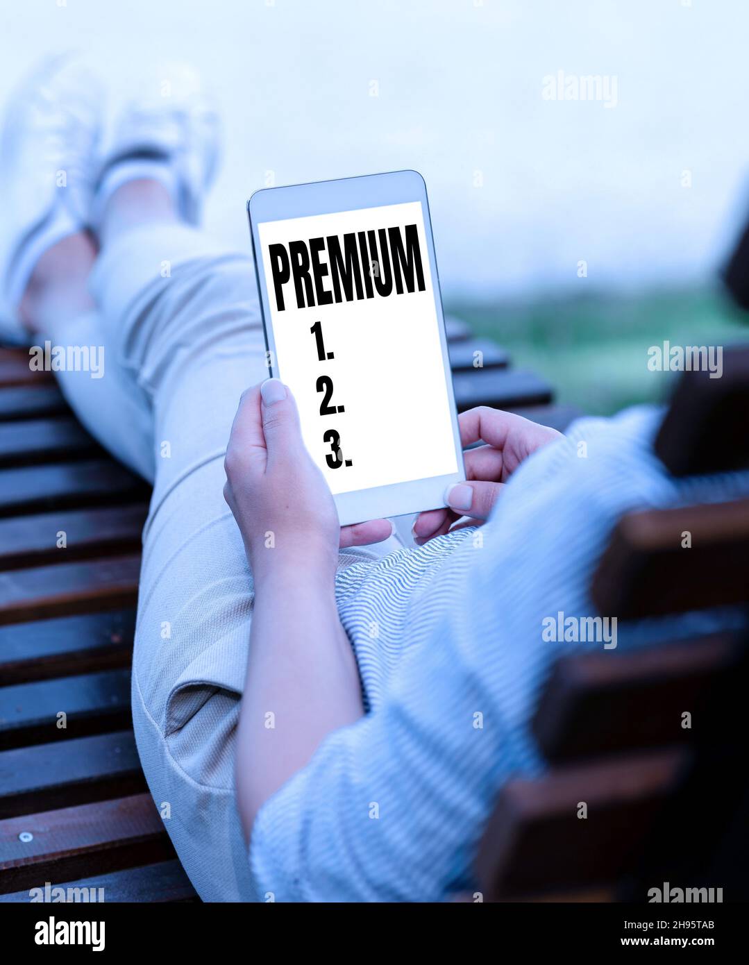 Inspiration showing sign Premium. Business approach something or ...