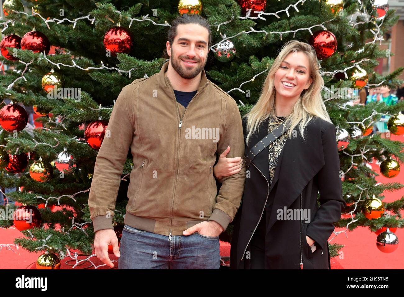 Rigo Alvise and Tove Villefor attend the inauguration of the Christmas ...