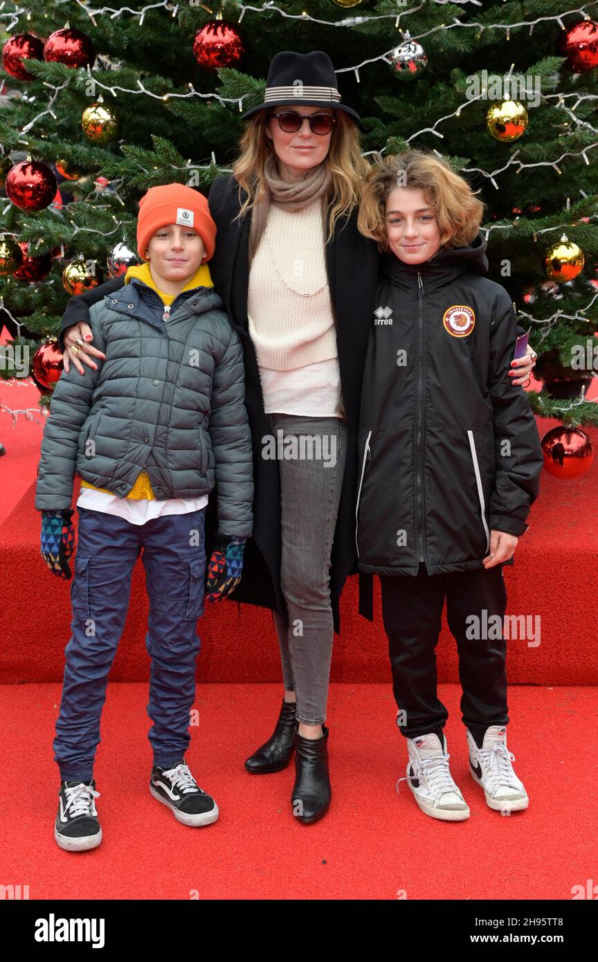 Marina La Rosa with Gabriele Bellitti and Andrea Bellitti attend the ...